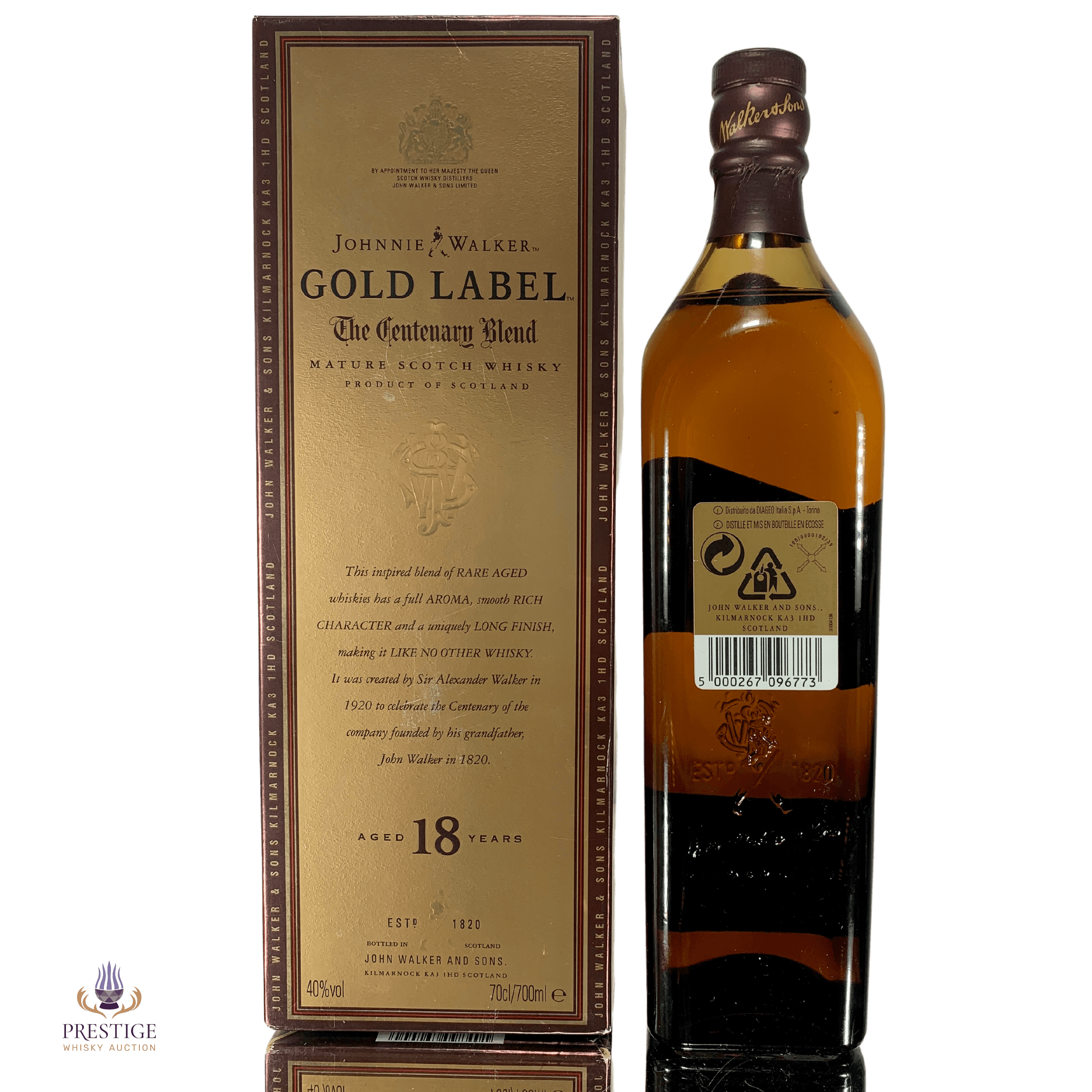 Bid on Johnnie Walker 18 Year Old - Gold Label The Centenary Blend at ...