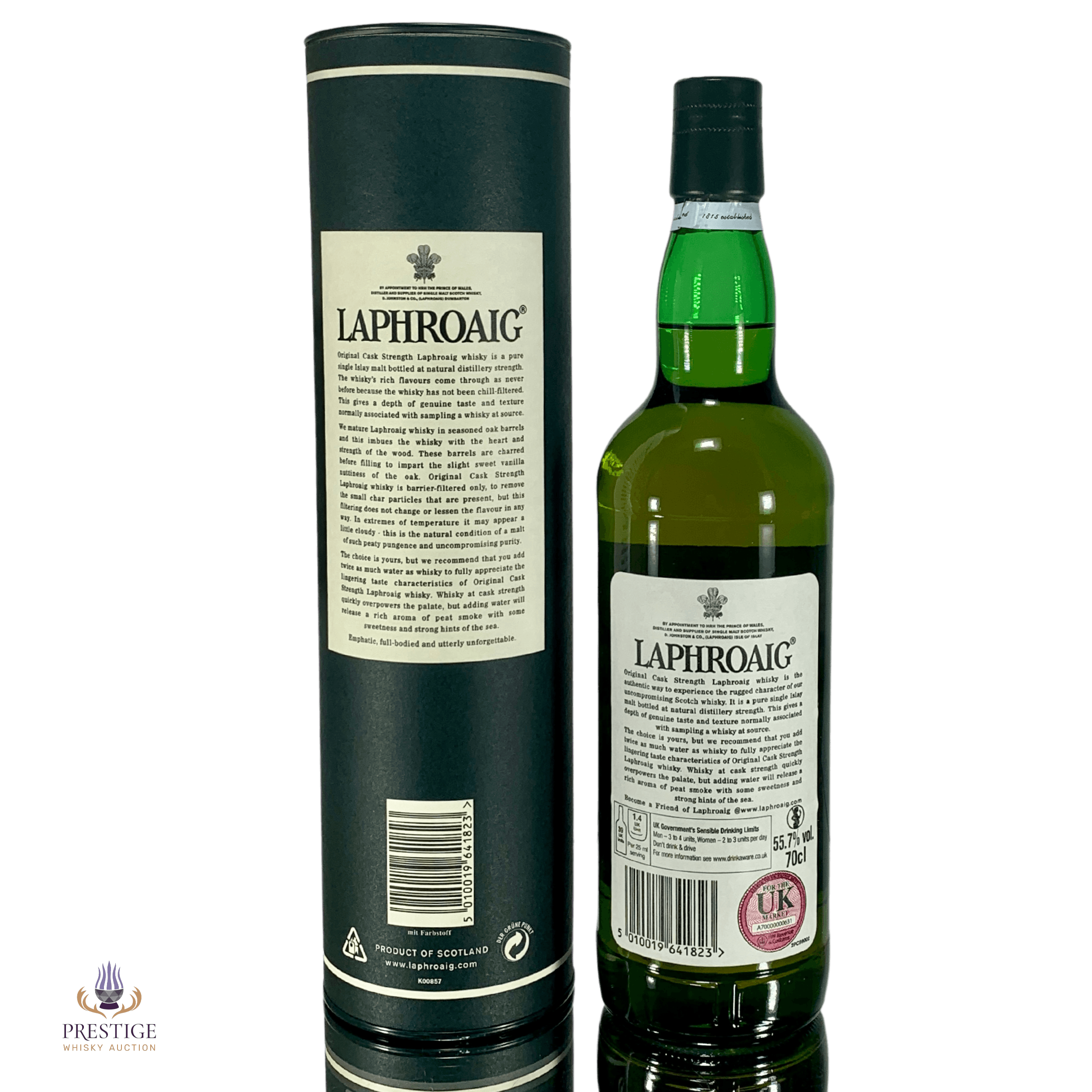 Laphroaig 10 Year Old Original Cask Strength Auction Prestige
