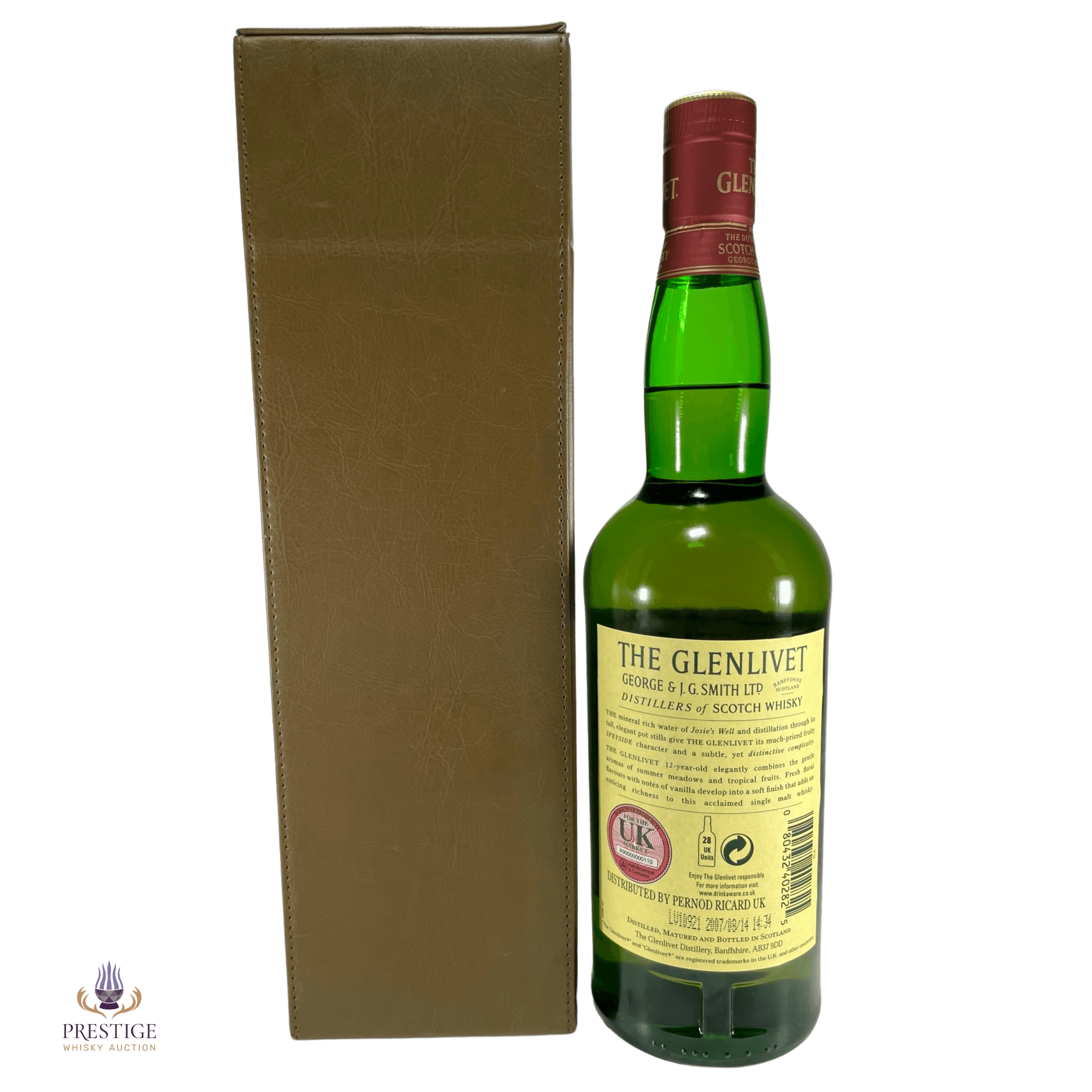 Bid on Glenlivet 12 Year Old - Leather Box at Auction - Live Online Auction