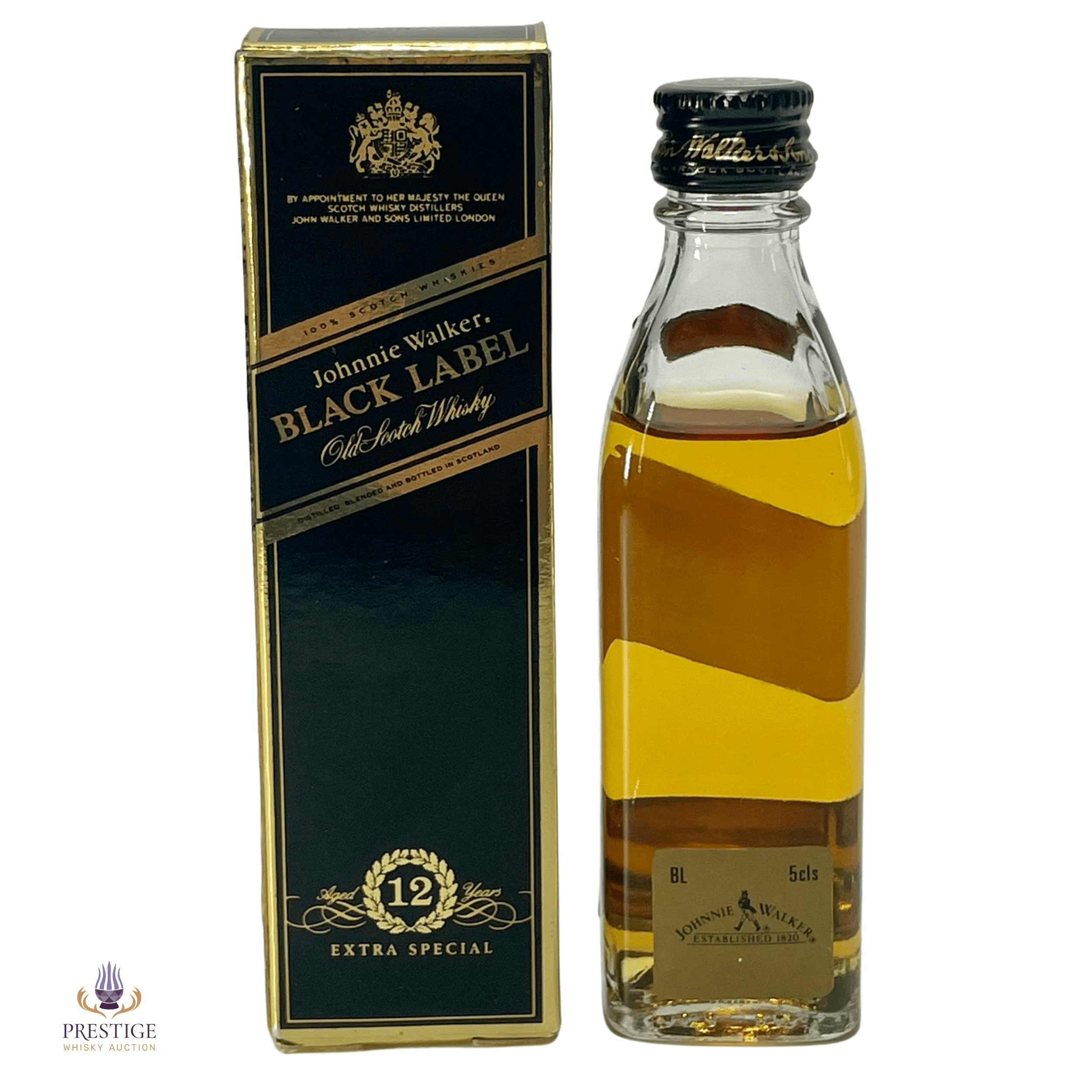 Bid on Johnnie Walker 12 Year Old Black Label Miniature at Auction ...