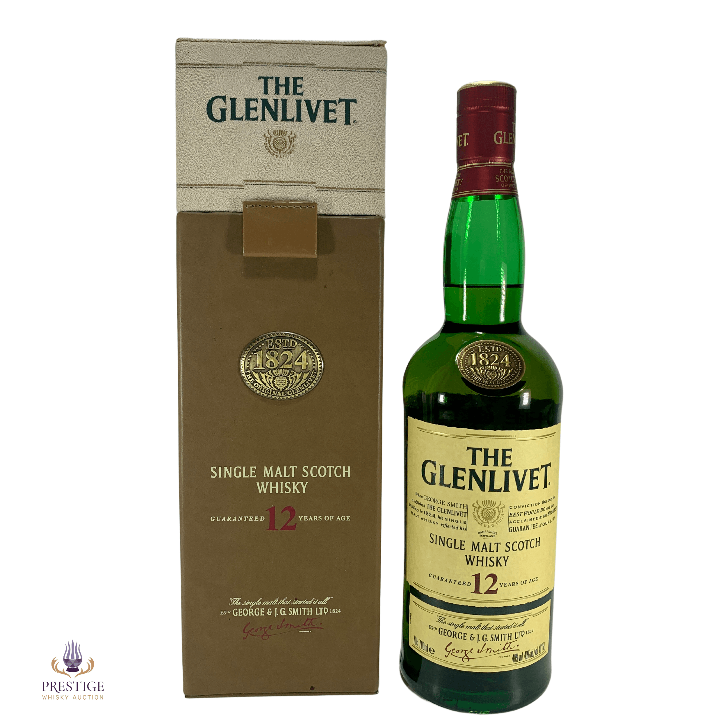 Bid on Glenlivet 12 Year Old - Leather Box at Auction - Live Online Auction