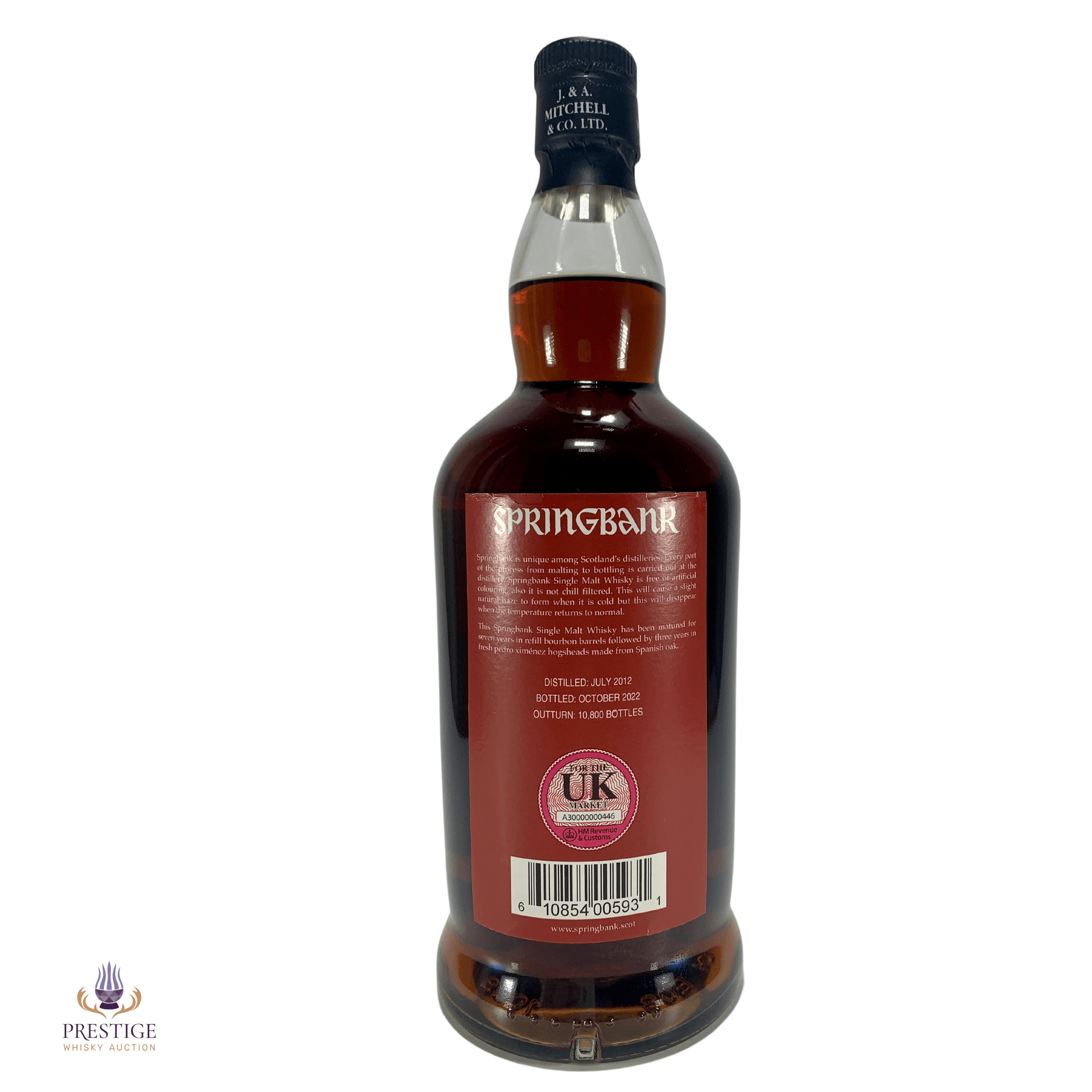 Bid on Springbank 10 Year Old - Sherry PX Finish at Auction - Live ...