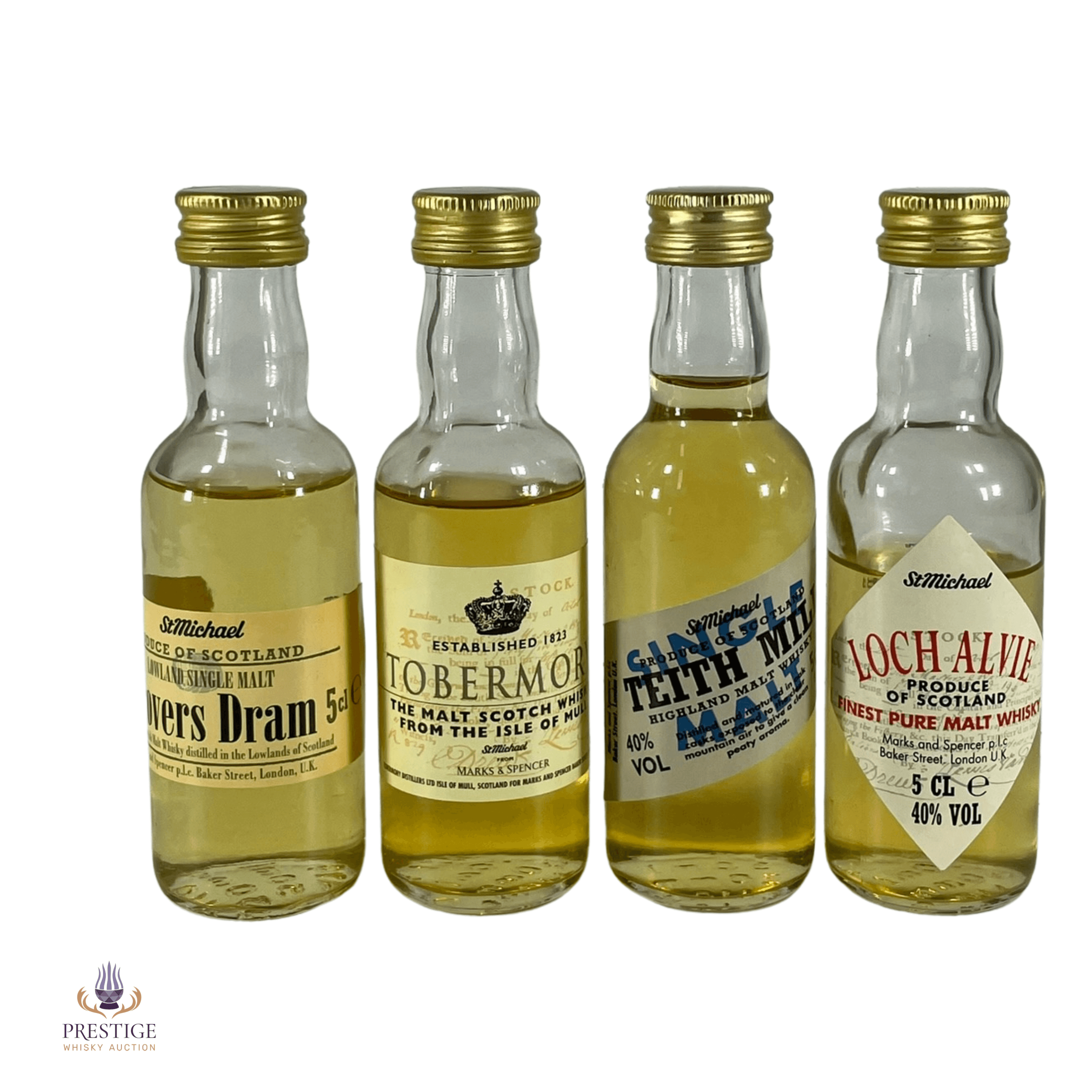 Bid on St Michael's Miniature Set: Drovers Dram, Tobermory, Teith Mill ...