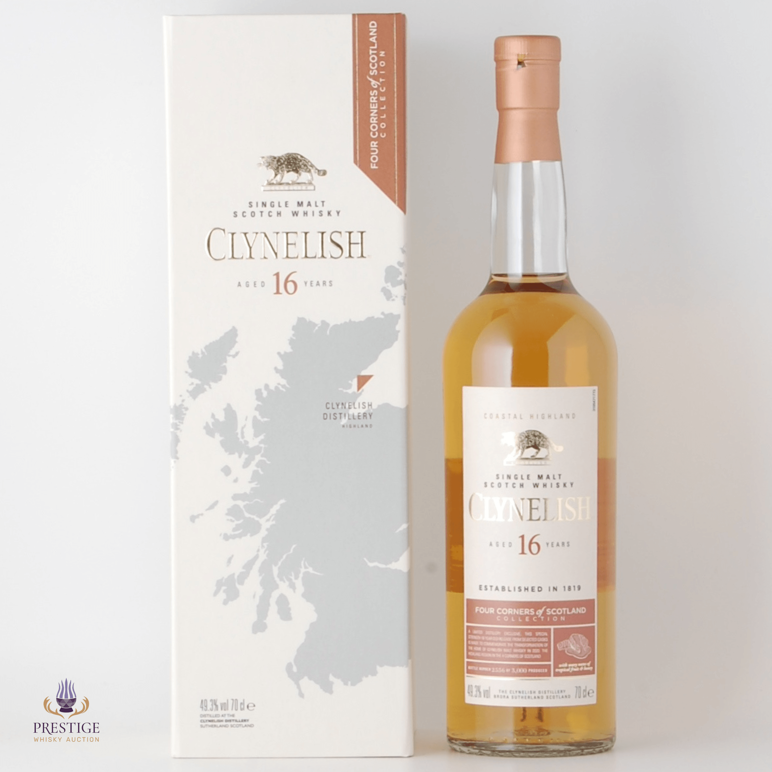Bid on Clynelish 16 Year Old - Four Corners of Scotland Collection at ...